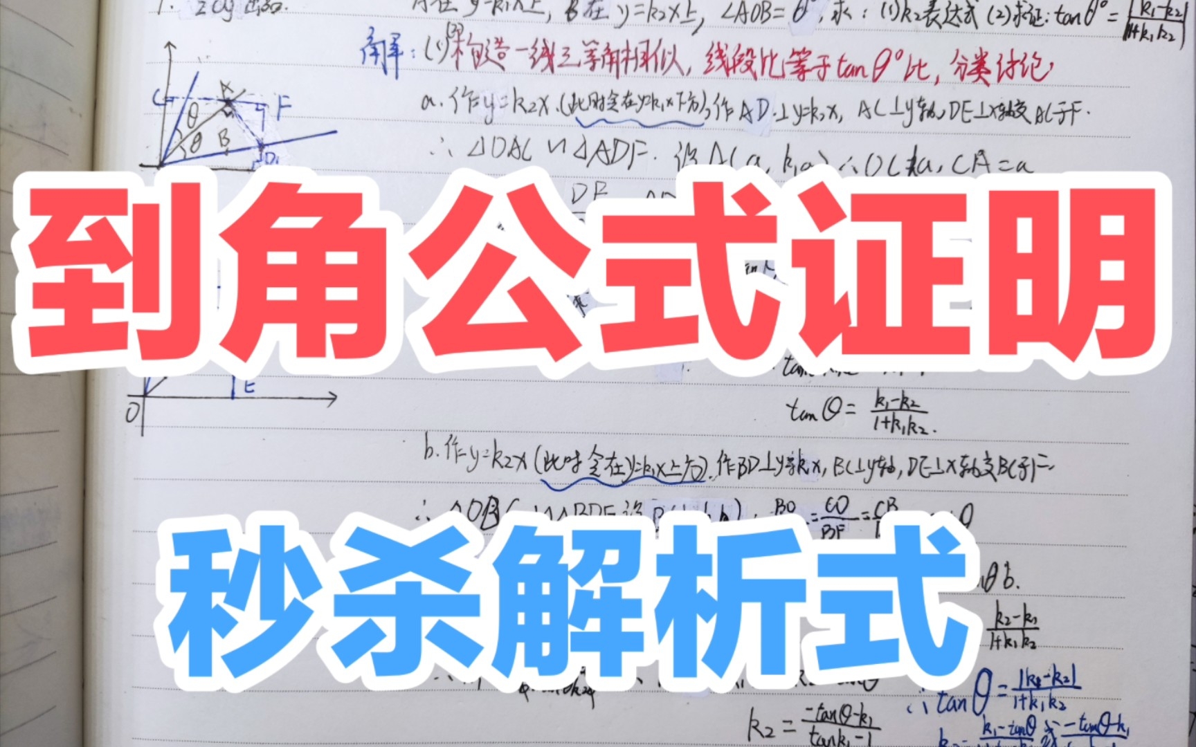 秒杀函数解析式 正切到角公式的证明