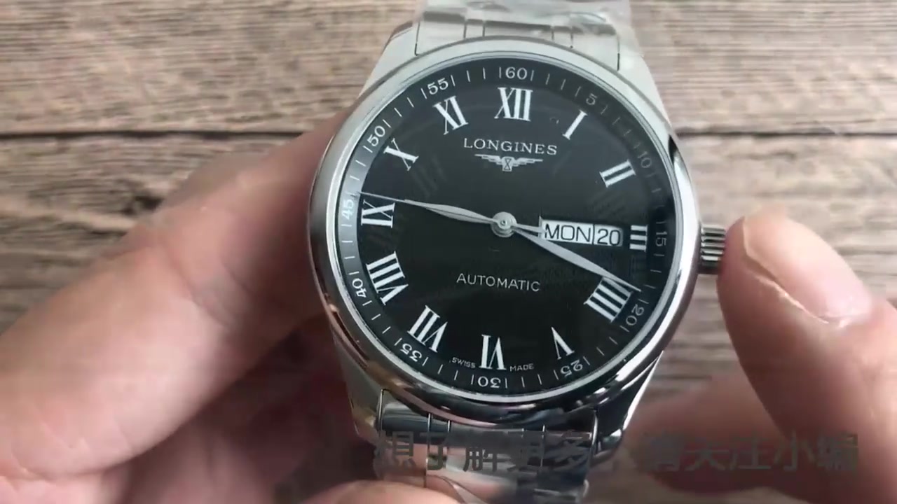 开箱,一款有灵魂的手表LG浪琴名匠双历ETA钢印刻字黑面质感非常好