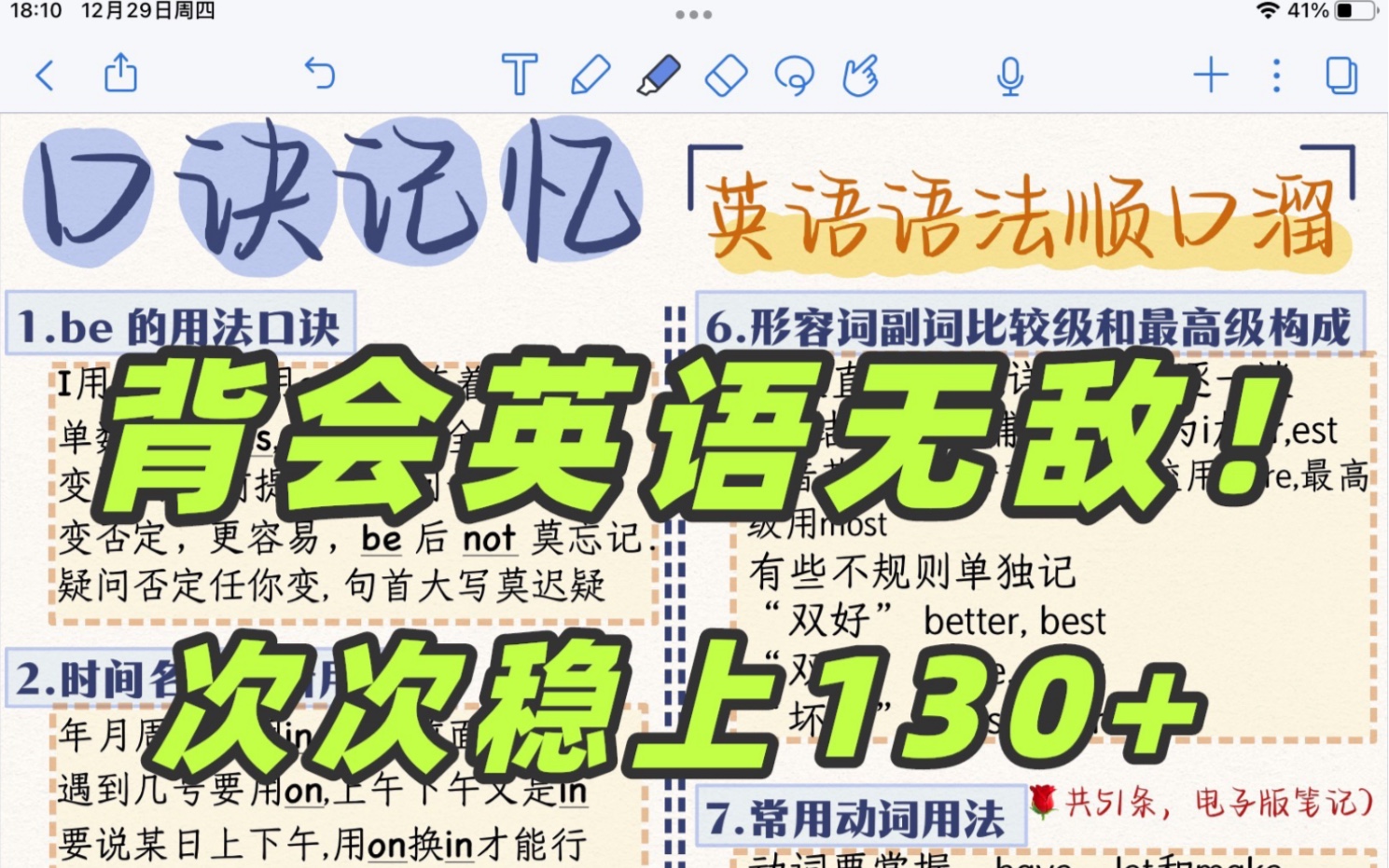 好记实用!英语语法顺口溜!太顶了!高分逆袭!