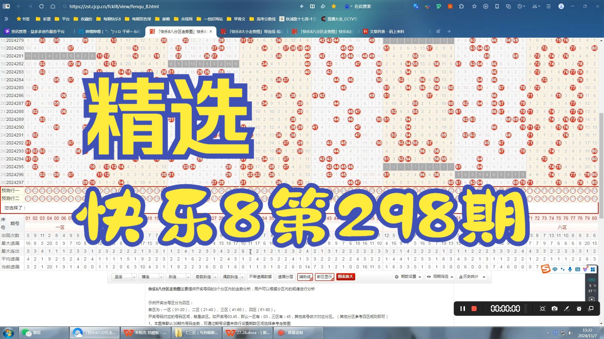 【快乐8第24298期的分析与推荐】双色球单式二等奖得主:本期主打的...