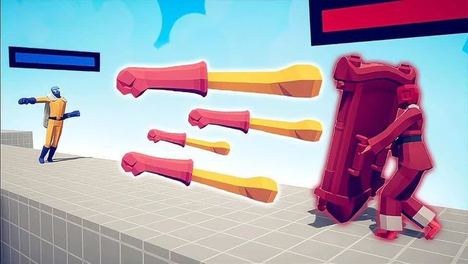 全面战争模拟器:超级射手 vs 盾牌拳击手