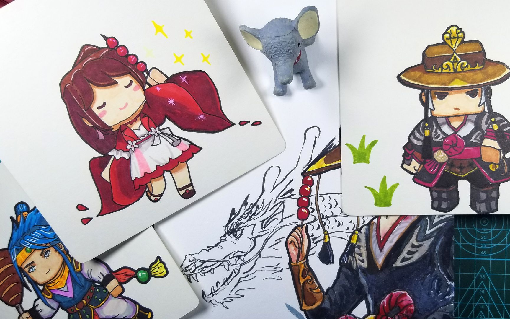 迷你世界中的程锦衣见到花小楼的男朋友啥表情?作者用水彩画一下