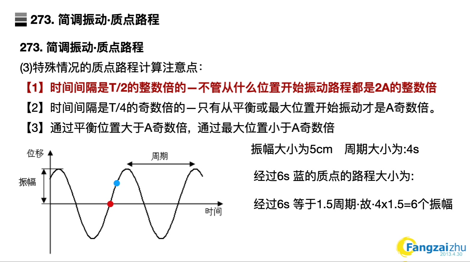 273. 简调振动·质点路程