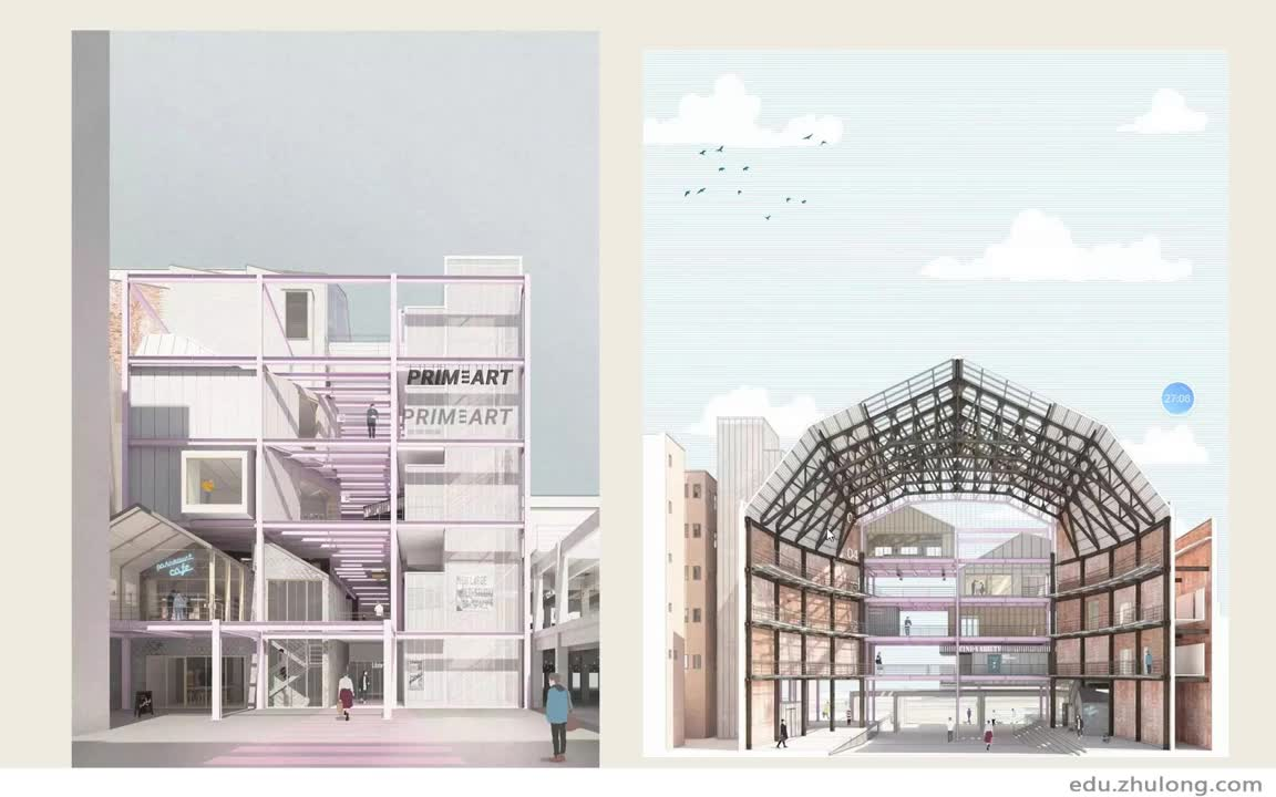 PS平面剖面及风格化技巧讲解,拼贴风分析图案例讲解!