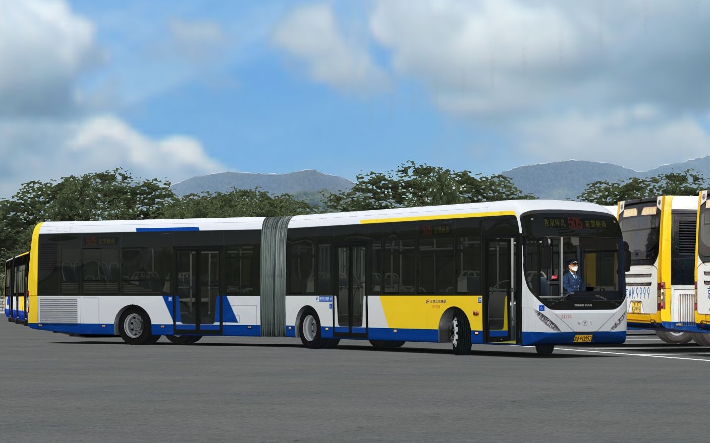 巴士模拟2 #216 驾驶带后门监视器的青年大鲶鱼JNP6181GVC“巨龙...