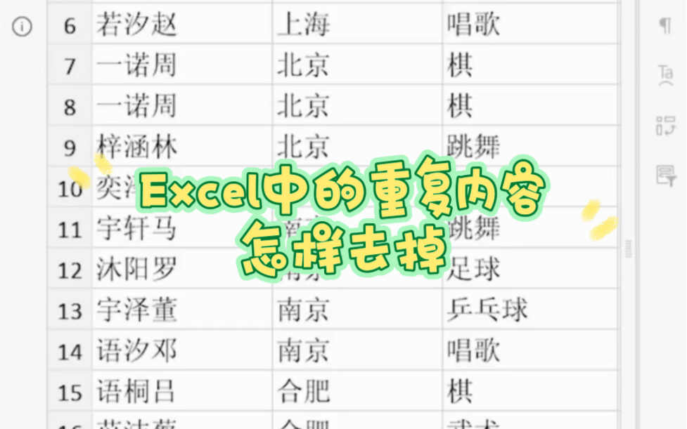 #Excel 怎么去掉Excel中的重复内容,你学会了么#office办公技巧 #表格 ...