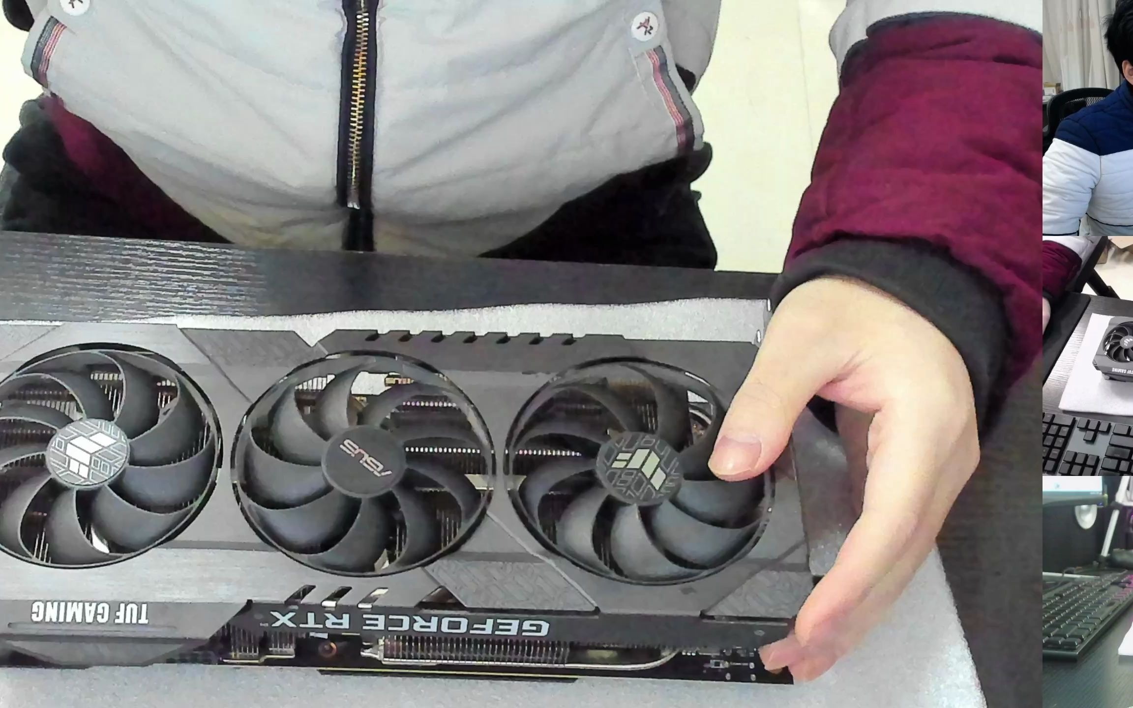 华硕TUF RTX3080解决显存散热问题风冷降温方案视频直播录制无剪 - ...