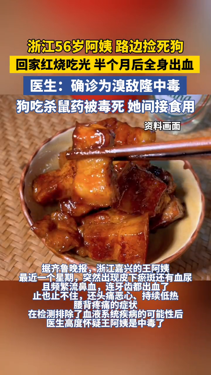 确诊为溴敌隆中毒,狗吃杀鼠药被毒死,她间接食用杀鼠药