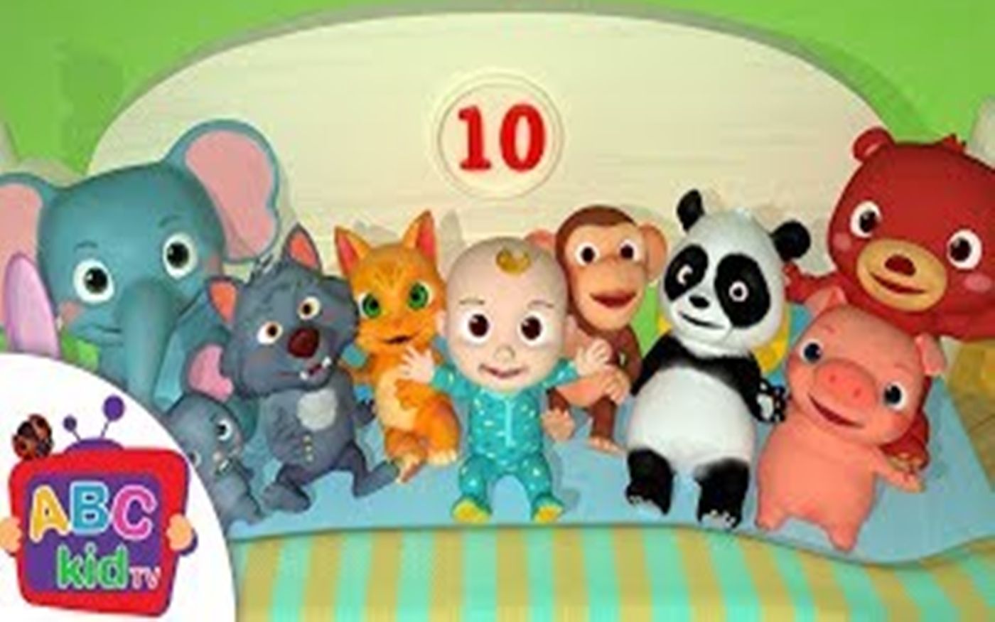 【英文儿歌】晚安歌|数字歌Ten in the Bed _ABCkidTV