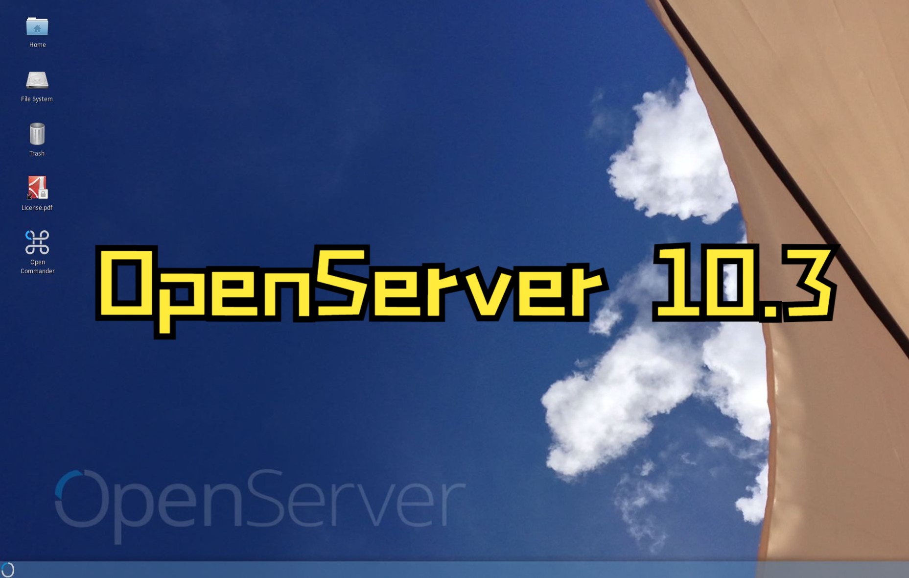 使用浏览器安装的系统:OpenServer 10.3 安装体验