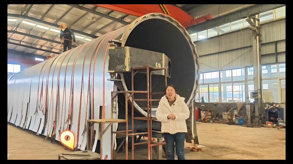 大型蒸汽加热熏蒸罐用于稻草熏蒸