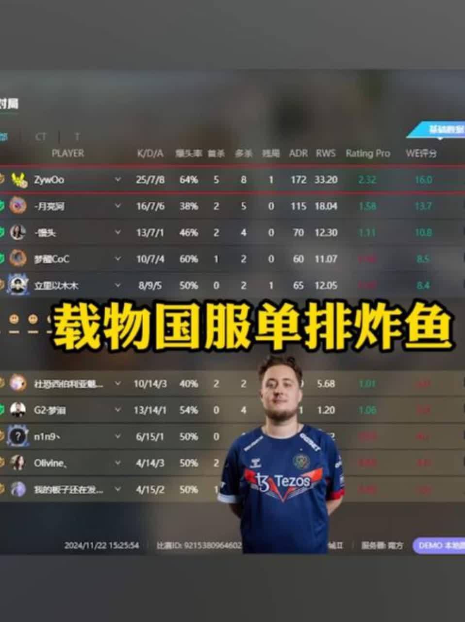 载物单排国服完美平台#csgo #cs2 #马西西 #zywoo