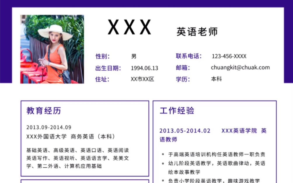 ...真心说,简历切忌花哨,简洁大方突出重点即可,hr最喜欢的简历模板来啦~