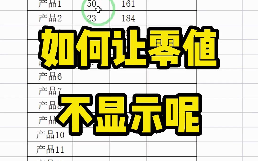 表格中那些碍眼的零值,如何设置不显示呢