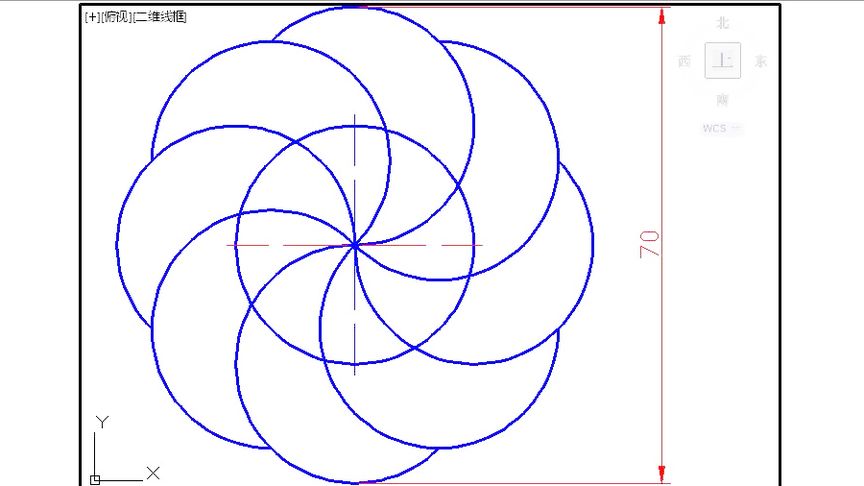 CAD实例讲解:绘制一个花型图形