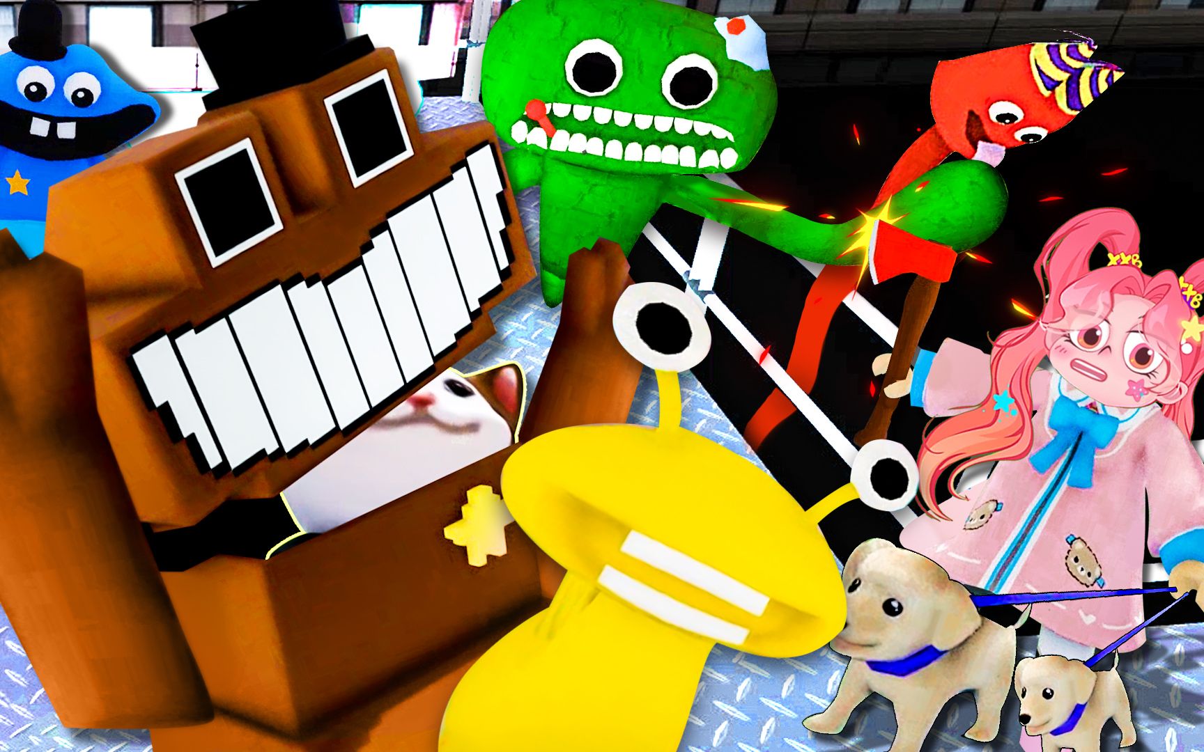 Roblox班班幼儿园变身!我变成第二章里的全新合成怪物了!