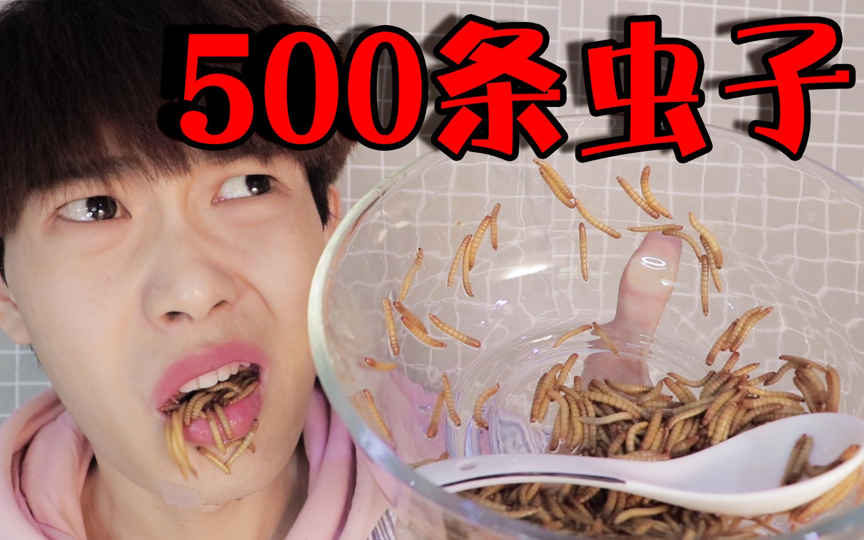 一口气吃掉500条令人作呕的虫子!小伙爽到失去常态