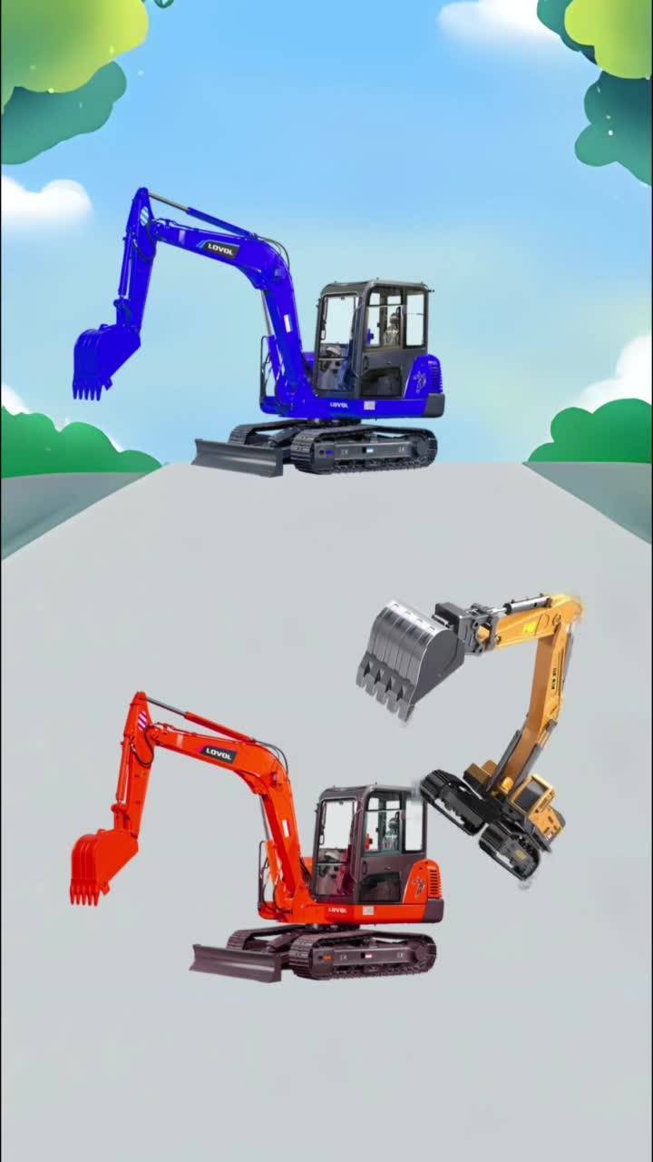 动漫:小工程车找出了真正的妈妈,工程车动画片大全