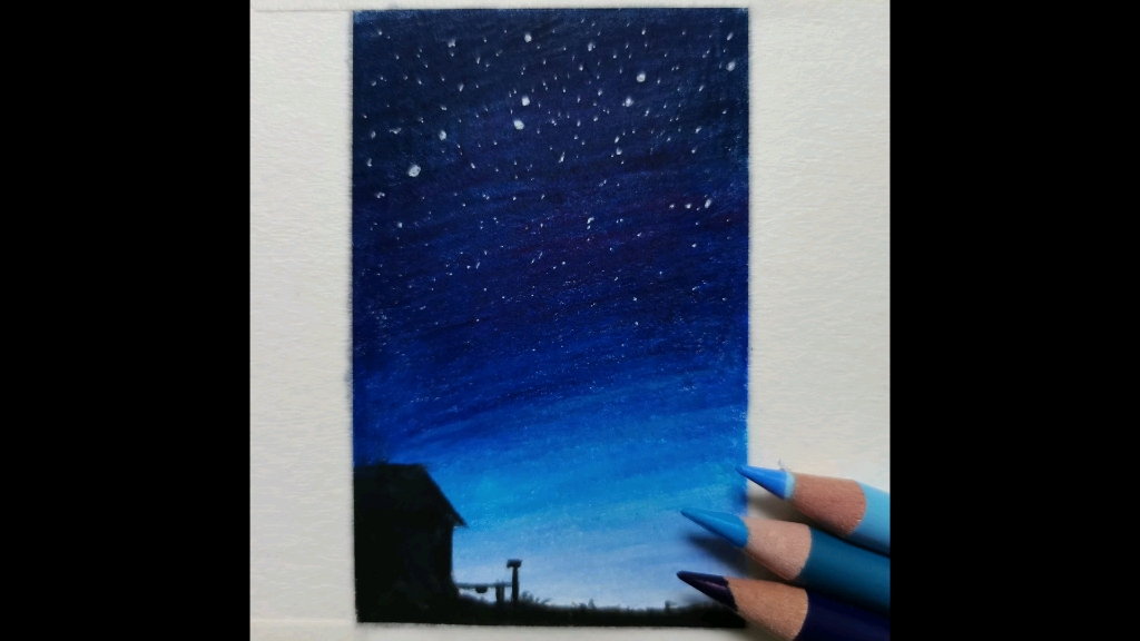 星空来啦!简单好学的彩铅风景教程分享