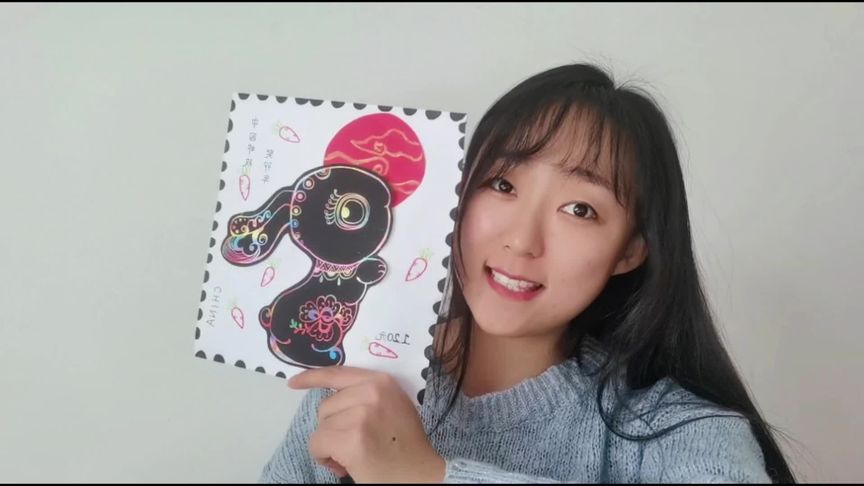 兔兔那么可爱～#兔年邮票 #邮票设计 #创意儿童美术 #画画