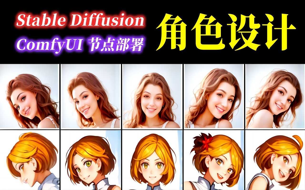 ...设计 用Controlnet分别在SD WEBUI和ComfyUI中绘制多角度人像的方法