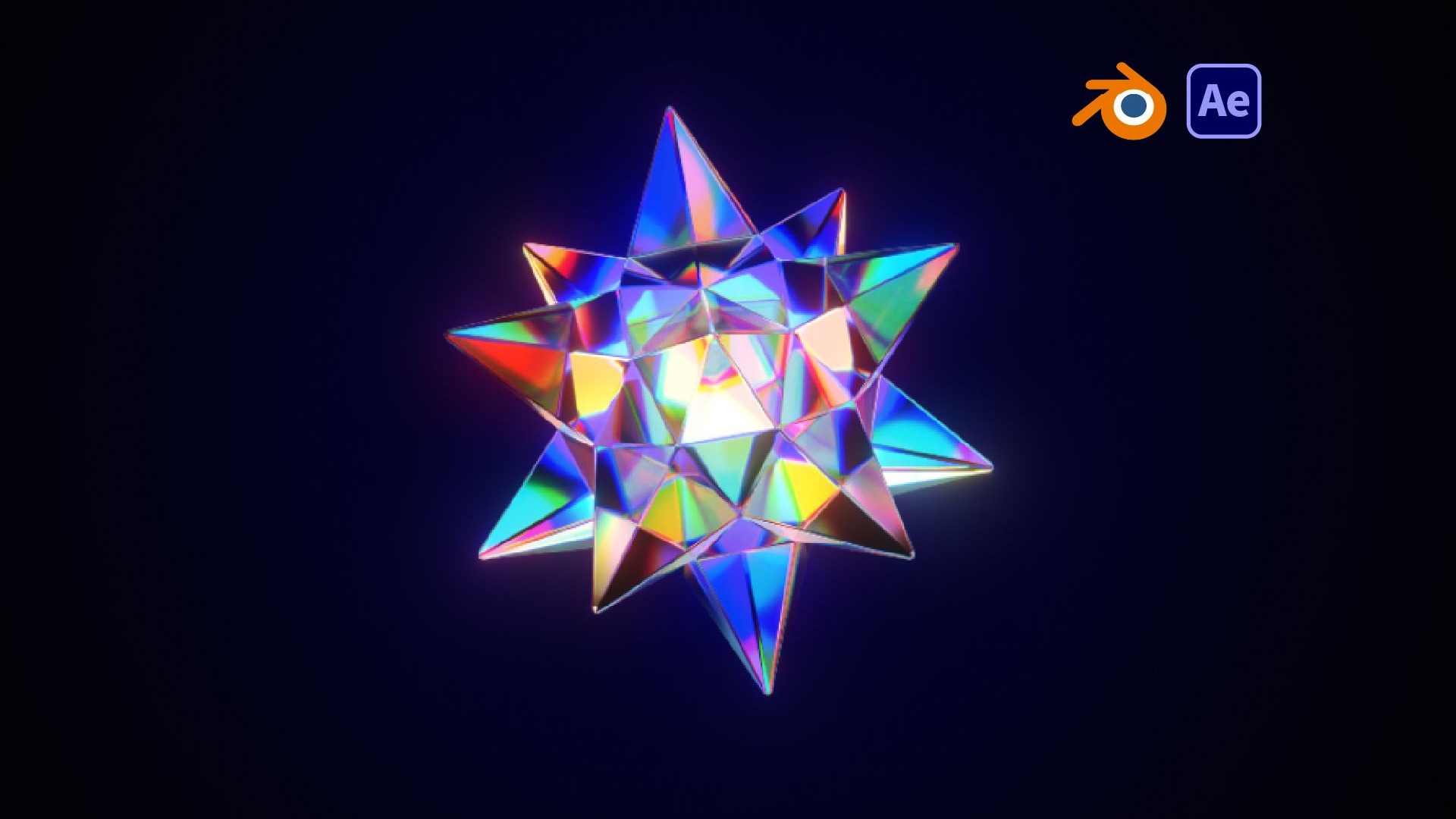 【Blender+AE】超级简单!BL+AE万花筒玻璃折射动画来了,100%学会