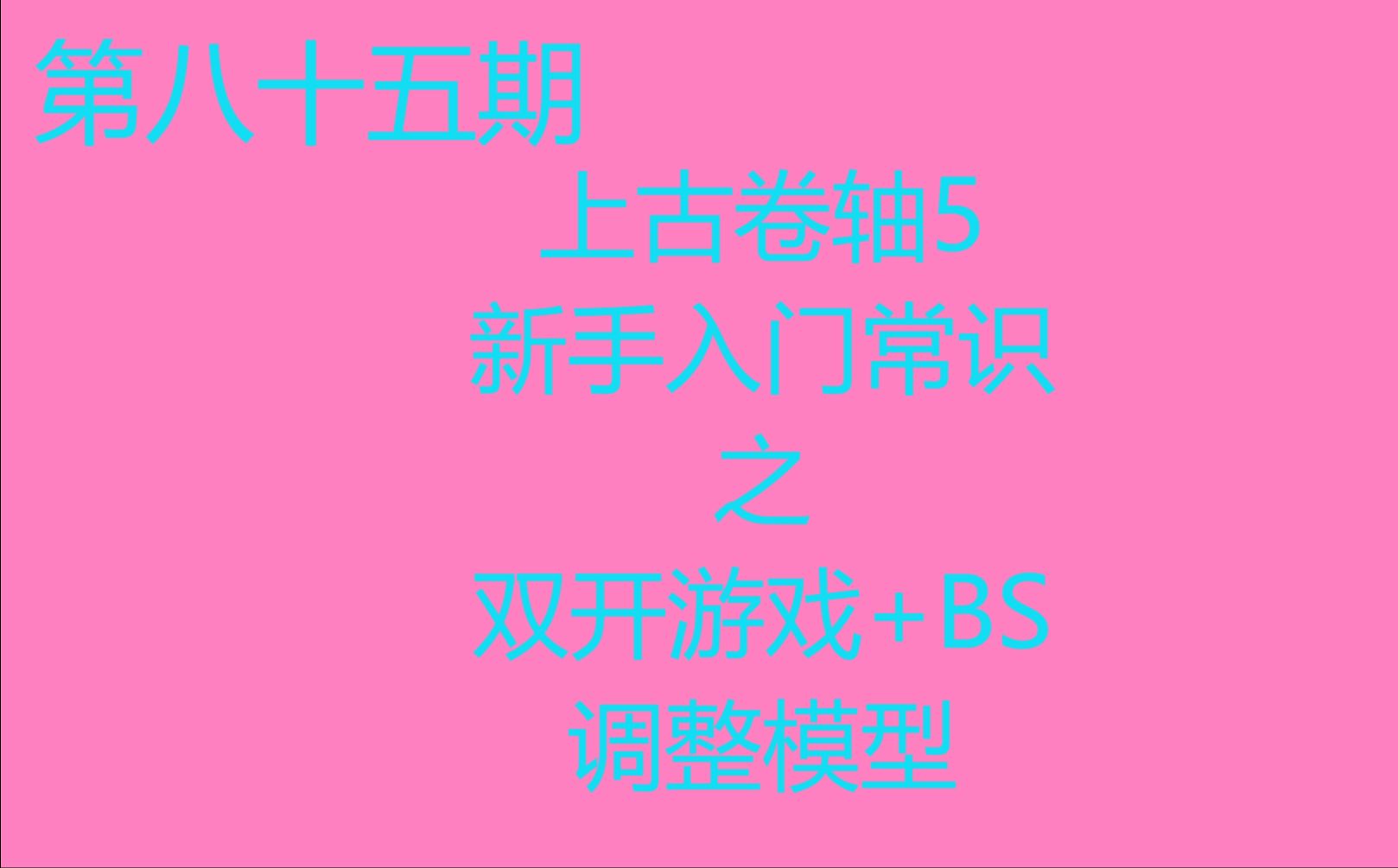 ...5 新手入门常识—双开游戏和BS调整(服装)模型、位移、修复破皮等