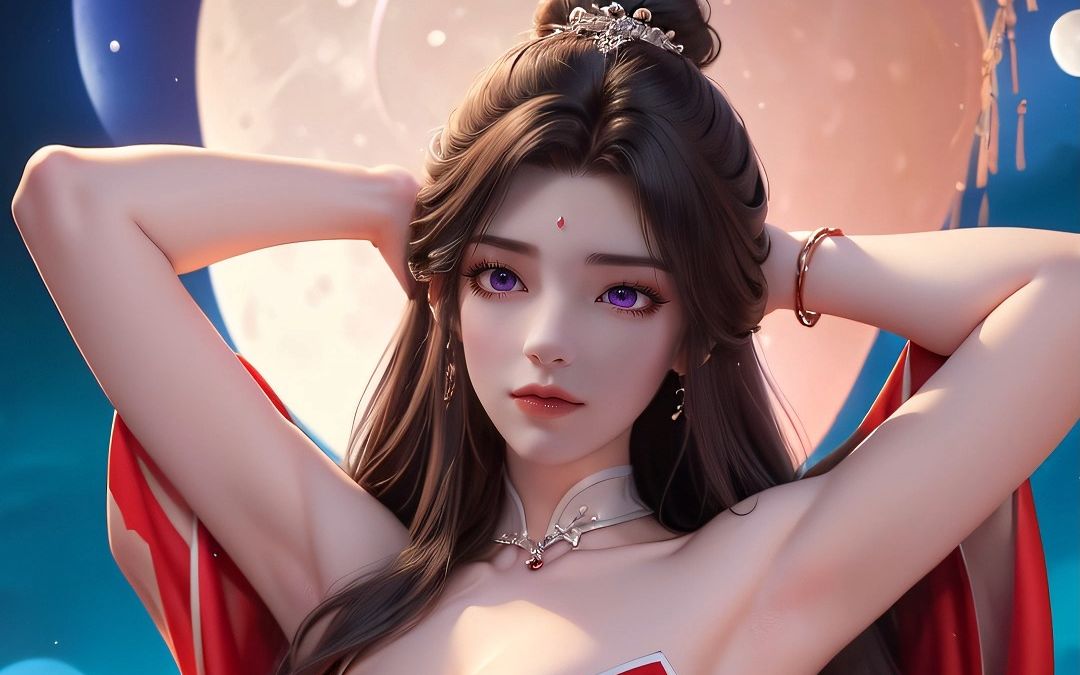 月婵老婆又美又飒,这才是真正的仙子