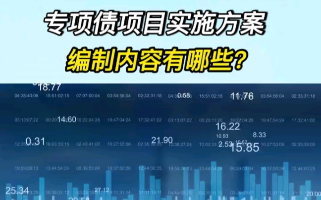 专项债项目实施方案编制内容有哪些?快来看看!