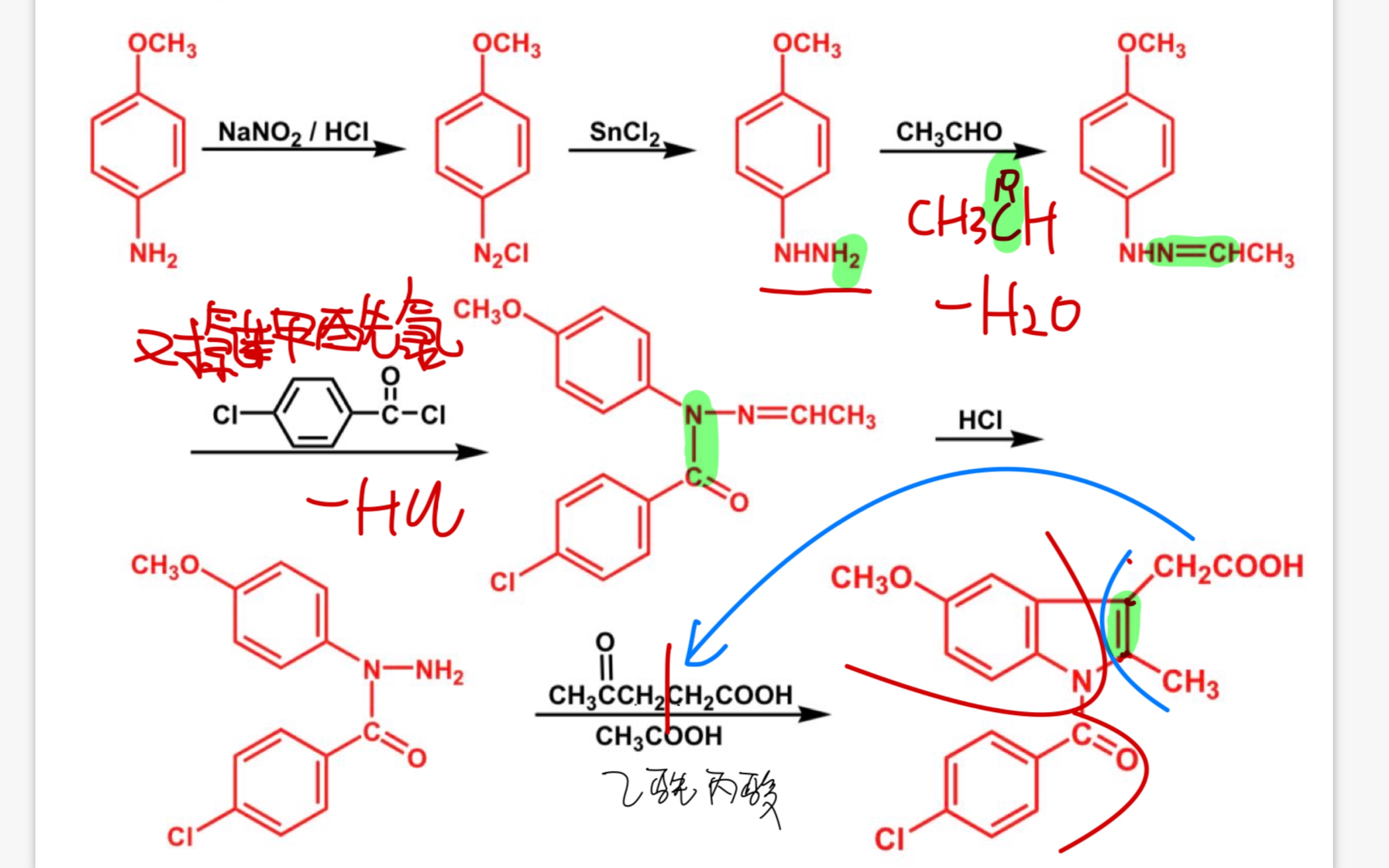 药物化学之吲哚乙酸的合成