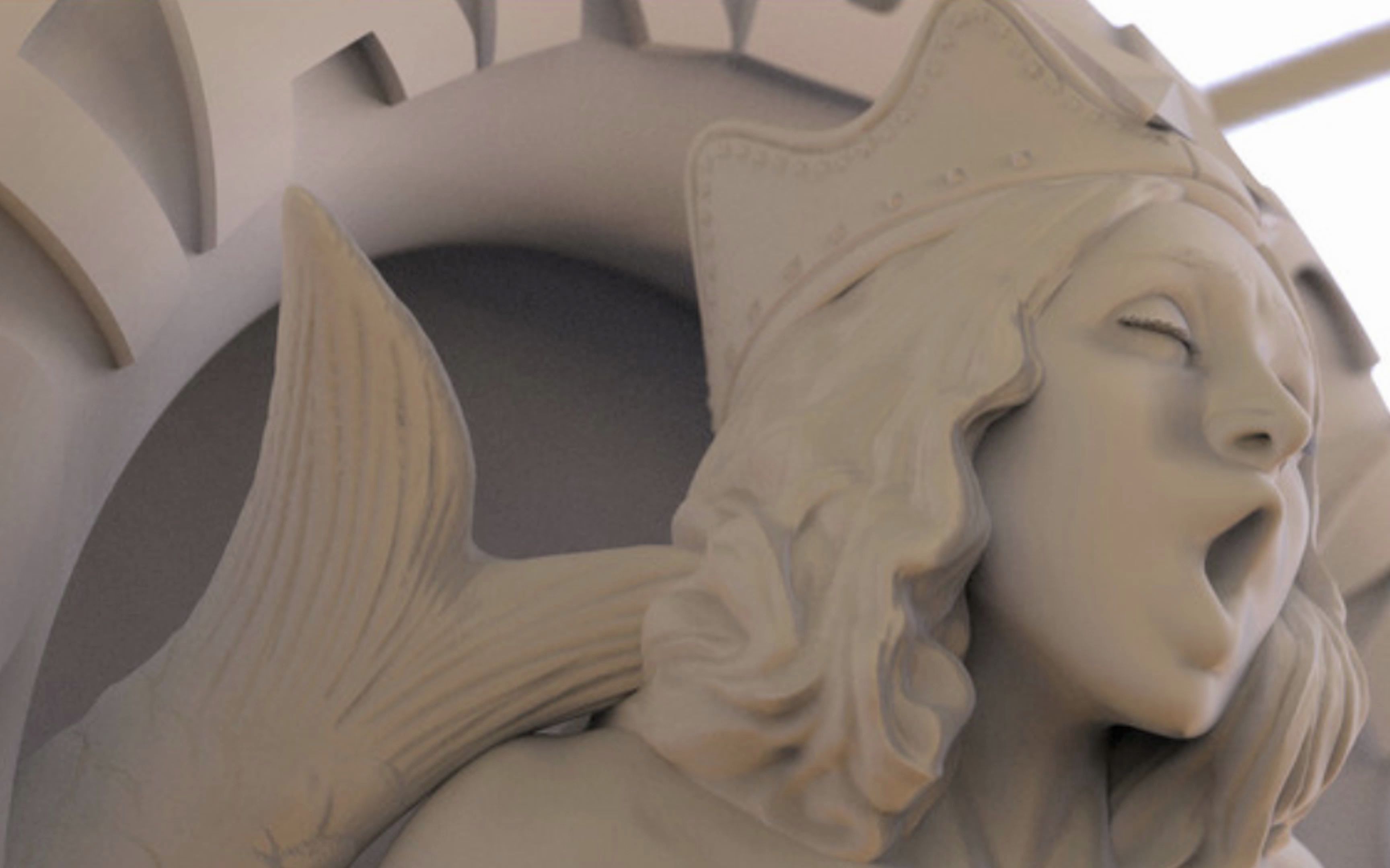 [3D打印]星巴克海妖白模