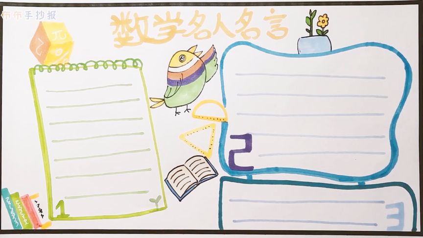 怎么制作数学名人名言手抄报?这里就有教程,学会了教给小朋友吧