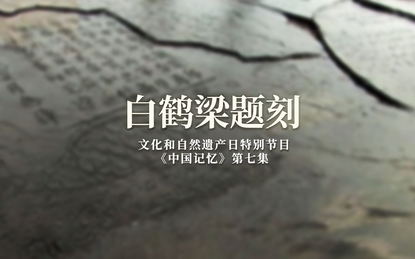 白鹤梁题刻——文化和自然遗产日特别节目《中国记忆》第七集