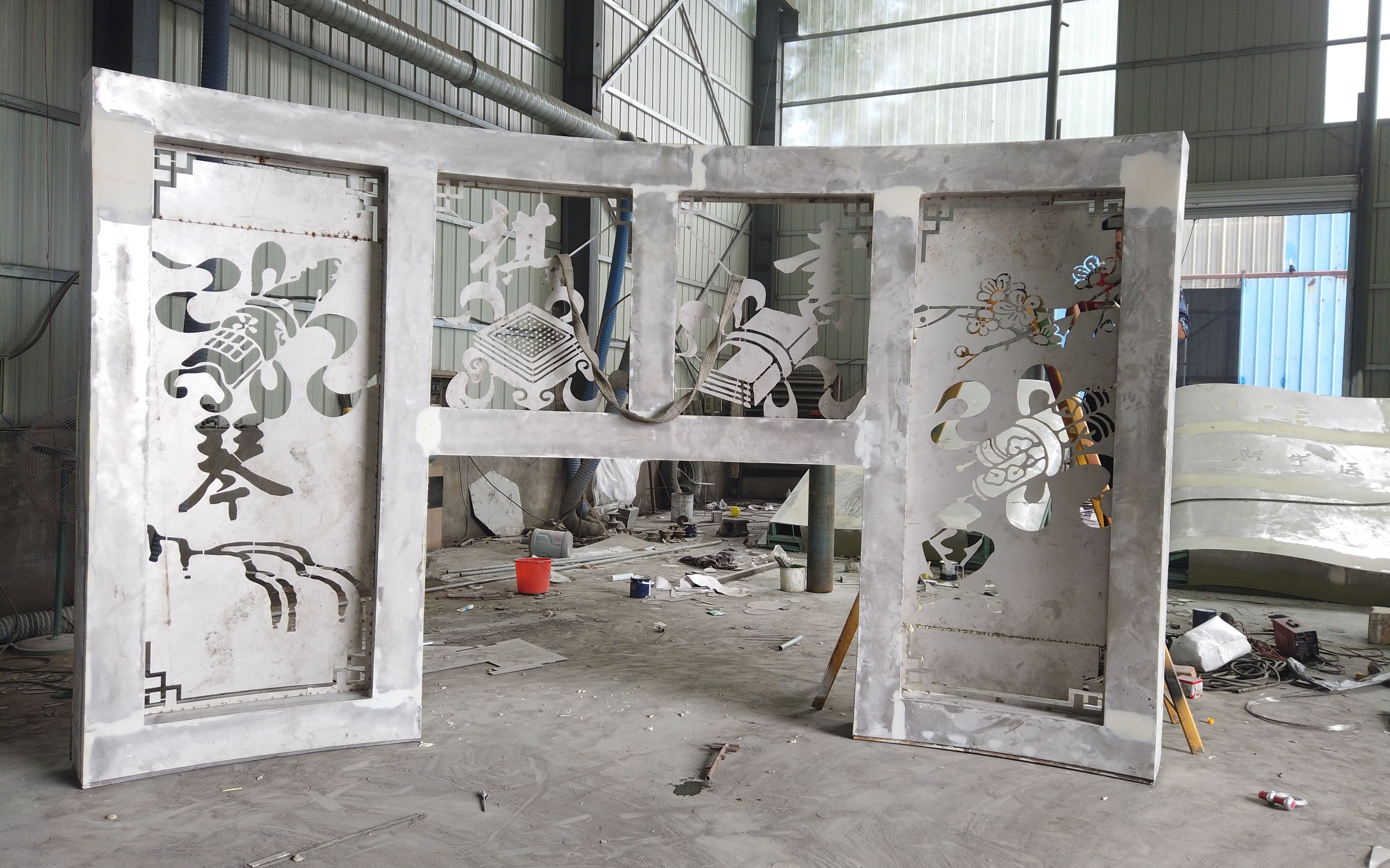 不锈钢琴棋书画雕塑适合学校摆放的艺术品,浓厚的文化气息