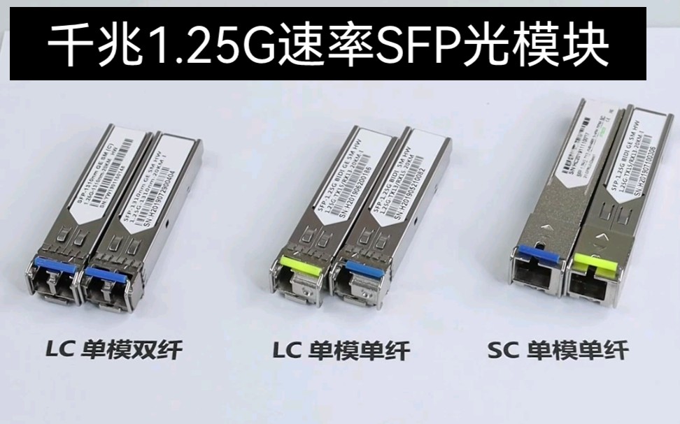 千兆1.25G速率SFP光模块SC和LC单纤双纤都有!