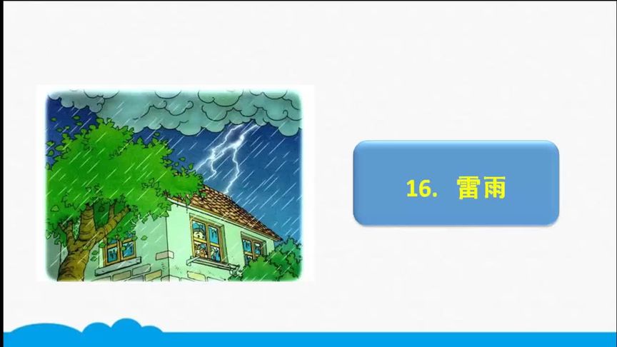 人教部编版二年级下册语文视频微课:16 雷雨