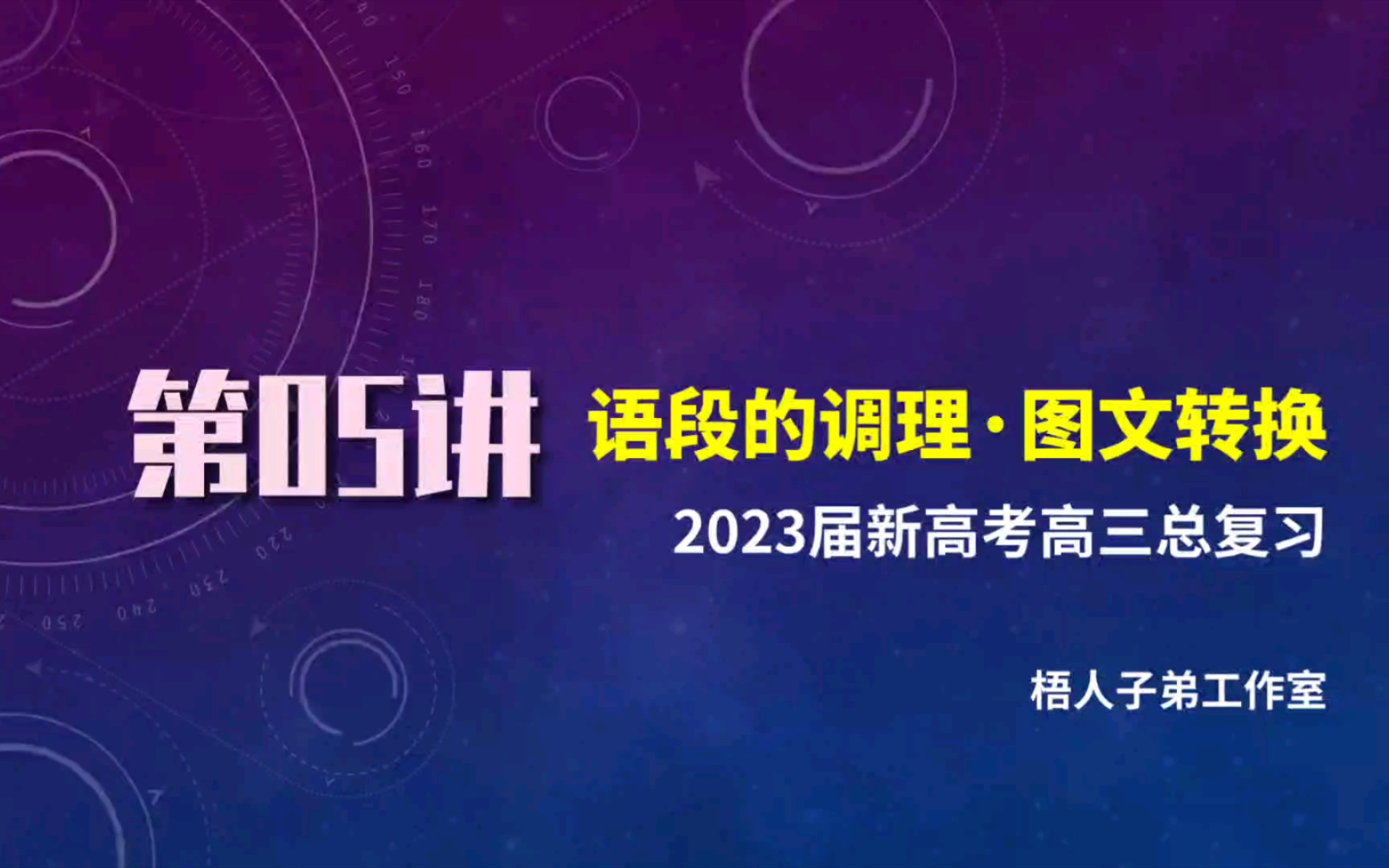 【2023届】语段的调理•图文转换05|2023届新高考高三总复习