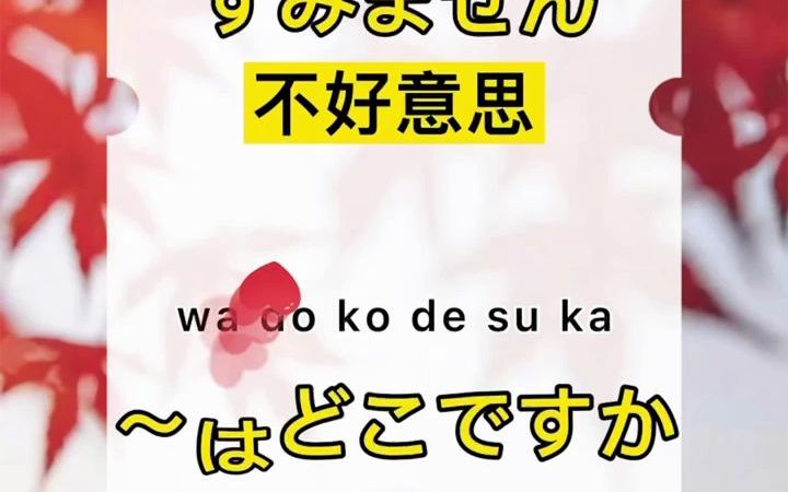 小语易考|每天一句实用日语(生活场景01)