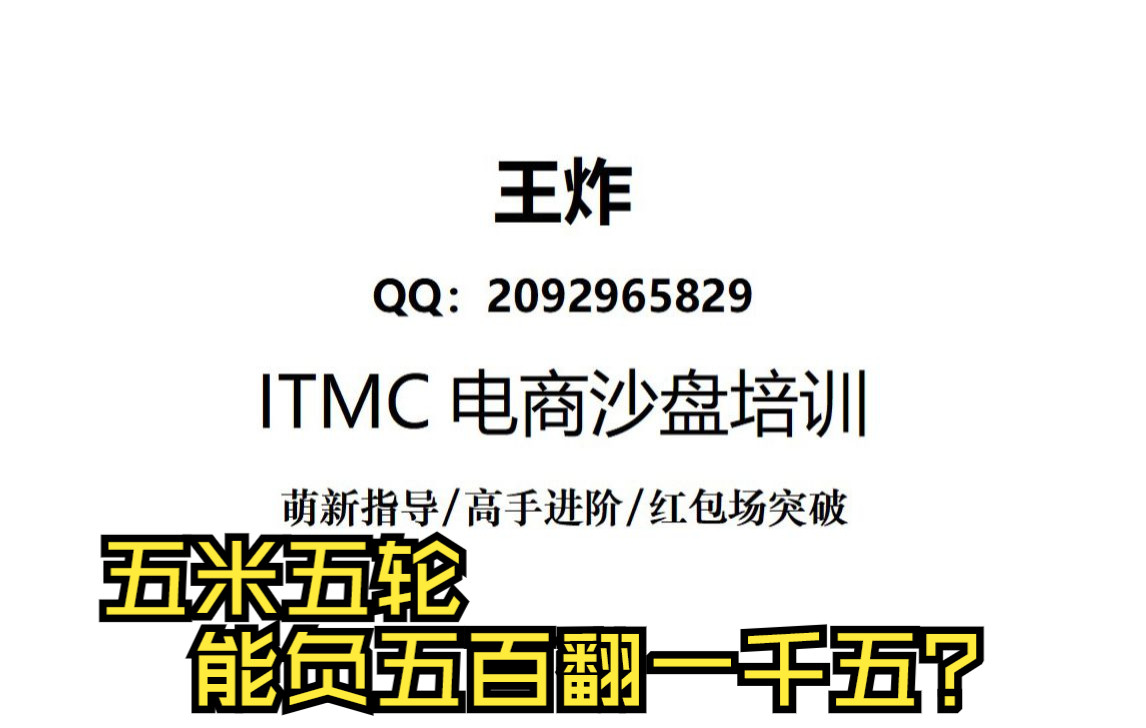 ITMC电子商务沙盘解说五米五轮开局负五百翻开局一千五利润挑战不...