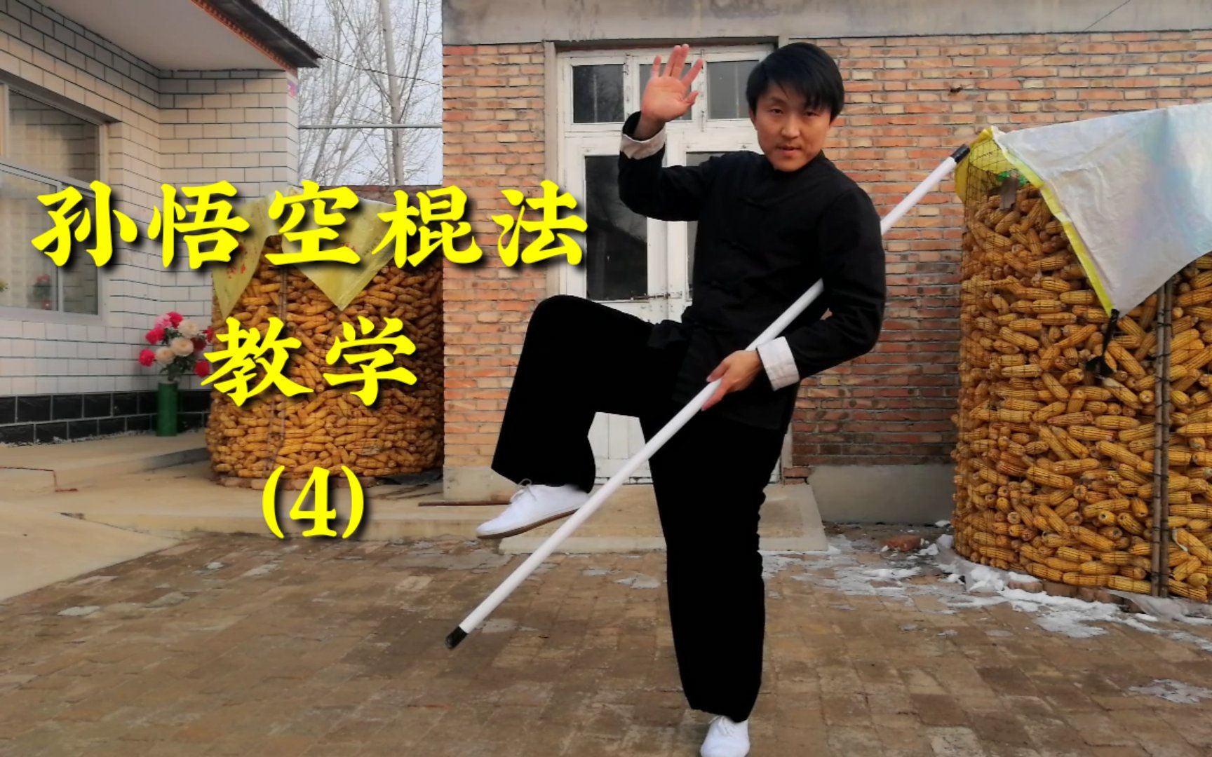 孙悟空棍花教学(四):金箍棒运用双节棍狂龙乱舞的手法,详细教学