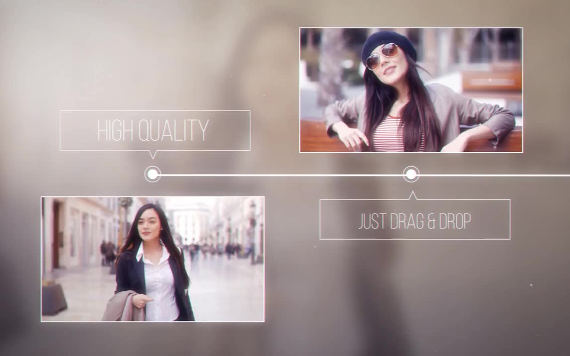 AE模板-线条指引时间轴效果的图片介绍视频模板成长记录视频模板 ...