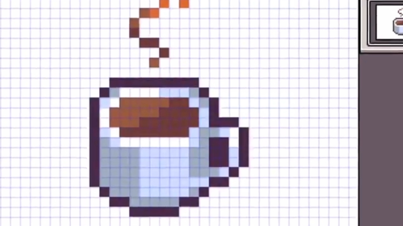 手绘像素画第十二课:咖啡杯