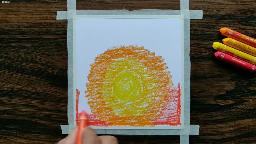 原来油画棒是这样用的,画完再用纸擦掉?这招厉害了!